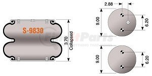 S-34733 by HENDRICKSON - (Zero Maintenance Damping) Air Spring