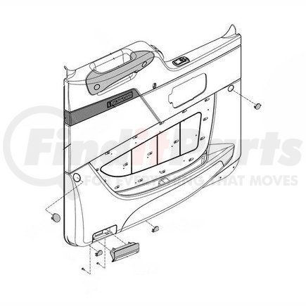 Kenworth S60-1287-121510 - Trim Assy-Door Dkslt/Sltgry Lh | FinditParts