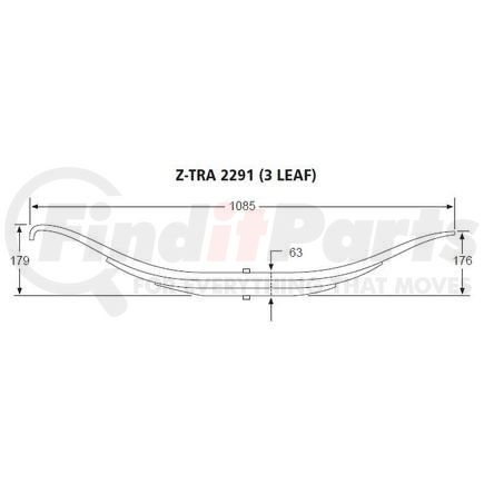 Reyco TRA-2291 - TRAILER LEAF SPRING ASSEMBLY | FinditParts