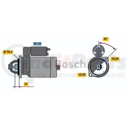 Bosch 0-001-107-024 Starter Motor + Cross Reference | FinditParts