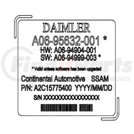 A06-95632-001 by FREIGHTLINER - CONFIG-SSAM,12V,VER 1702