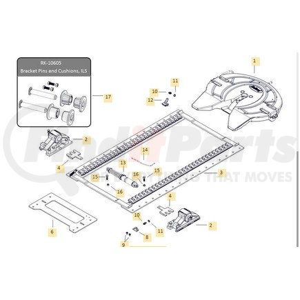 SAF-HOLLAND FW35A824XL00 Fifth Wheel Trailer Hitch Slider + Cross ...