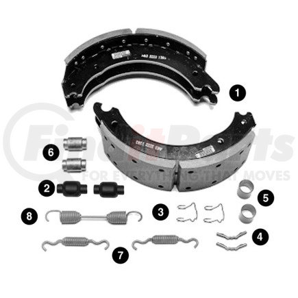 KSR4034524Q by MERITOR - Meritor Genuine New Drum Brake Shoe and Lining ...