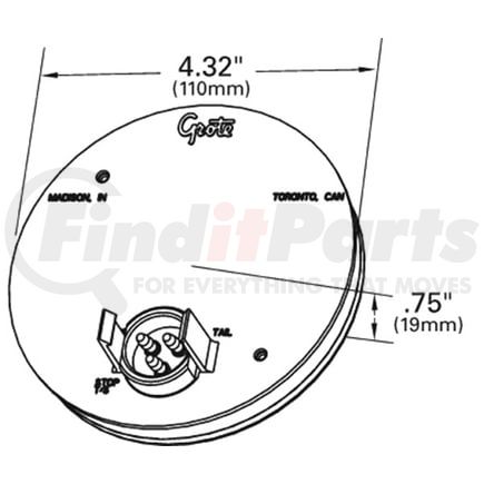 Grote 53252 Tail Light + Cross Reference | FinditParts