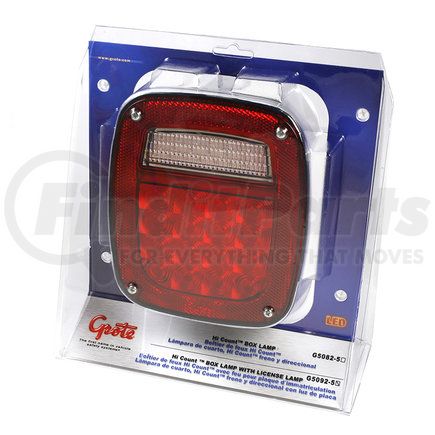 G5092-5 by GROTE - STT LAMP,RED,3-STUD,HI COUNT?ao LED,W/LIC