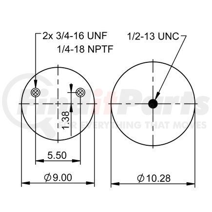 ContiTech 77391 Air Suspension Spring + Cross Reference | FinditParts