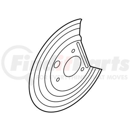 68237140AA by MOPAR - Brake Dust Shield - Front, Right