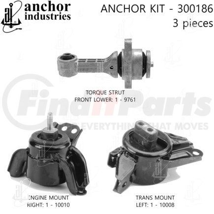300186 by ANCHOR MOTOR MOUNTS - ENGINE MNT KIT