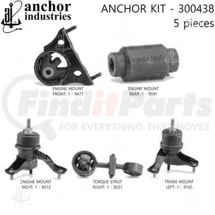 300438 by ANCHOR MOTOR MOUNTS