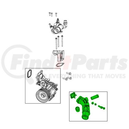Mopar 05048368AD Engine Water Pump Inlet Tube | FinditParts