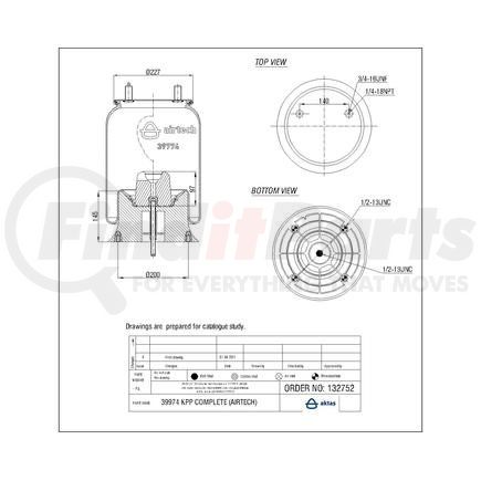Airtech Air Springs 39974KPP Suspension Air Spring Kit + Cross ...