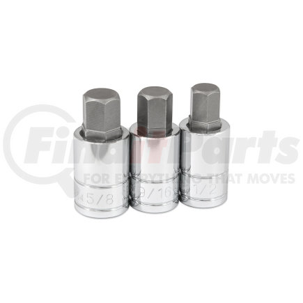 Titan 16162 - 3 Piece 1/2" Drive SAE Hex Bit Socket Set | FinditParts