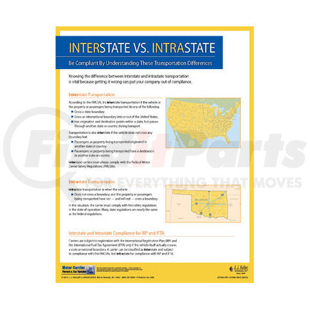JJ Keller 27535 - Motor Carrier Permit & Tax Poster - "Intersate vs ...