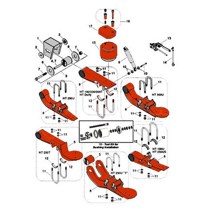 C-23086-1 by HENDRICKSON - SHOCK STRAP KIT (Updated to S-23086-1)