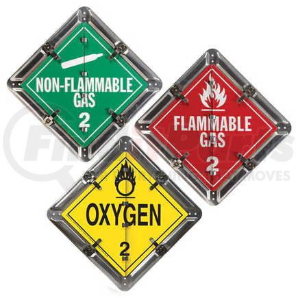 JJ Keller 51433 - Aluminum Flip Placard - 3 Legend, Worded, Class 2 ...