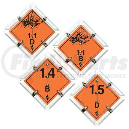 JJ Keller 50788 - Canadian Flip-File Placard, 4-Legend Wordless Set ...