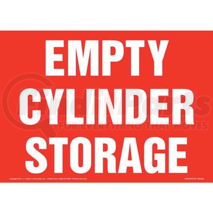 JJ Keller 8002228 - Empty Cylinder Storage Sign - Chemical Sign ...