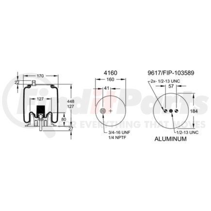 Freightliner FI-W01-358-8868 Air Suspension Spring | FinditParts