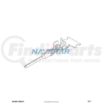Navistar 3572626C1 - INTERNATIONAL TERMINAL CABLE PIN SIZE 16 + Cross ...