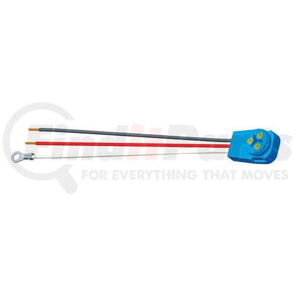 67005 by GROTE - 11",3 WIRE PLUG IN PIGTAIL 90 DEG