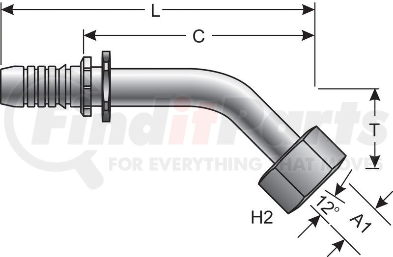 Gates G20725-1225 Hydraulic Coupling / Adapter + Cross Reference ...