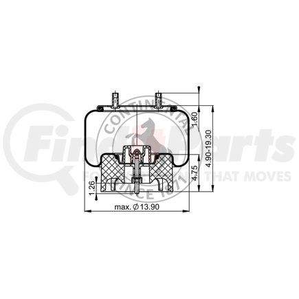 64645 by CONTITECH - Air Spring, Replaces AS8709
