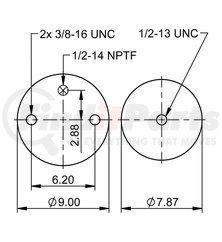 66666 by CONTITECH - Air Spring, Replaces AS8864 and HDV8864