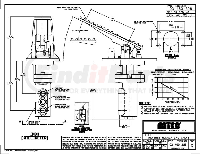 03-460-326 by MICO - REVERSE MODULATING VALVE (Please allow 7 days for ...