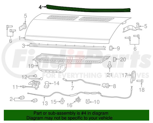 Mopar 68134688AB - Weatherstrip | FinditParts