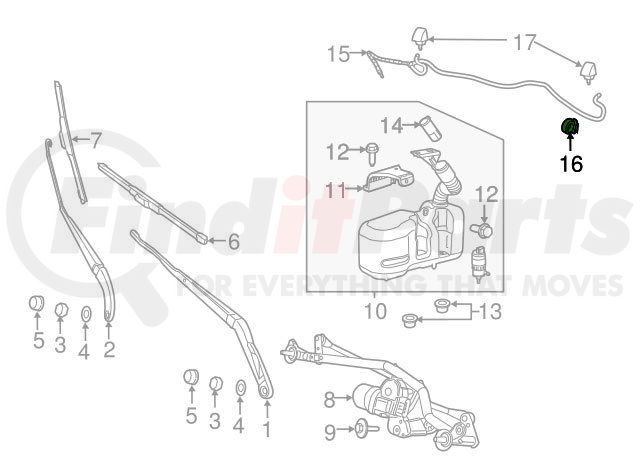 Mopar 68134651AA Windshield Washer Hose Clamp | FinditParts