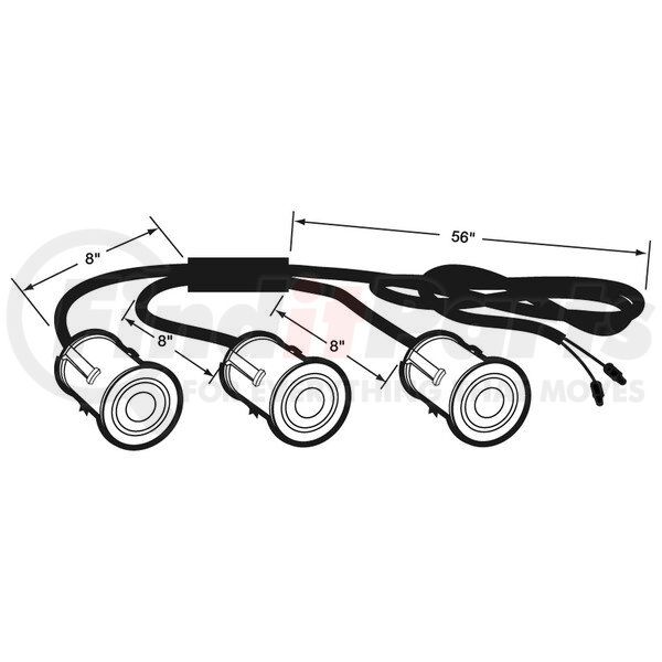 33740R by TRUCK-LITE - 33 Series Identification Light - LED, Round, Red ...