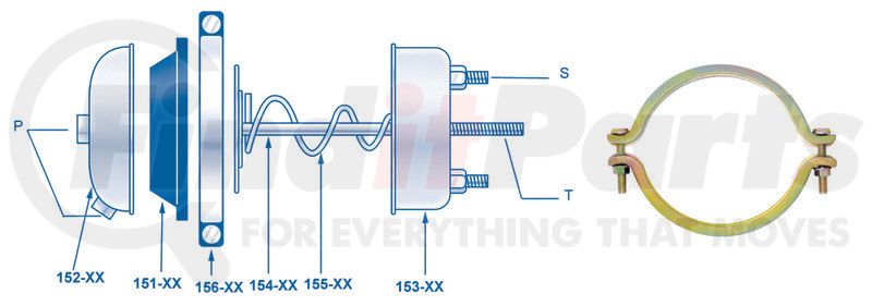 Tectran 151-16 Air Brake Chamber Diaphragm + Cross Reference | FinditParts