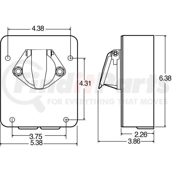 50879 by TRUCK-LITE - 50 Series Trailer Nosebox Assembly - 7 Split Pin ...