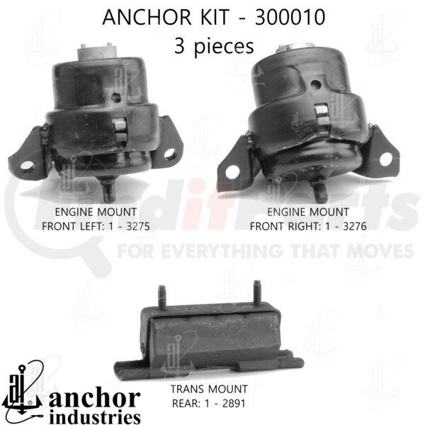 300010 by ANCHOR MOTOR MOUNTS - ENGINE MNT KIT