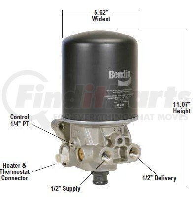 800887 by BENDIX - AD-SP Air Brake Dryer - with Drain Valve, Service New