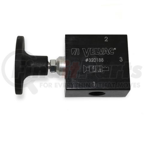 320188 by VELVAC - Manual Push/Pull Valve, Three-Way "Mini" Valve with ...