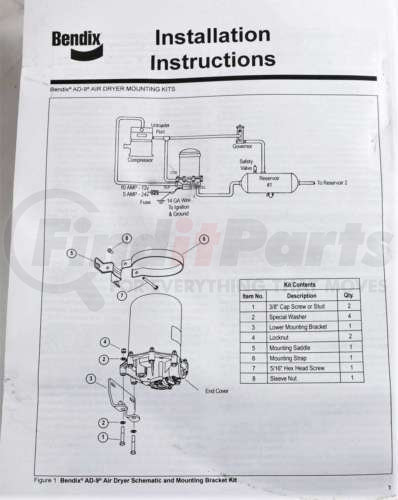 K054018 by BENDIX - AD-9 Air Brake Dryer - with Drain Valve, Service New