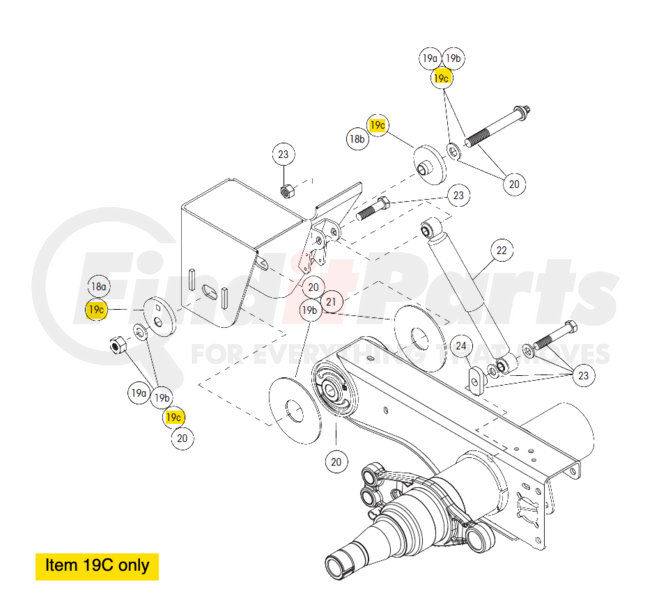S-24680 by HENDRICKSON - Pivot bolt kit w/alignment collars