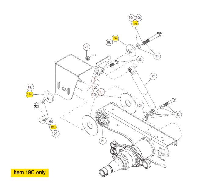 S-24680 by HENDRICKSON - Pivot bolt kit w/alignment collars