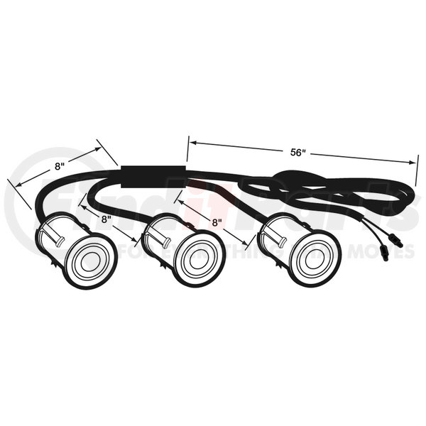 33740R by TRUCK-LITE - 33 Series, LED, ID Light Assembly, Round, Red, 3 ...