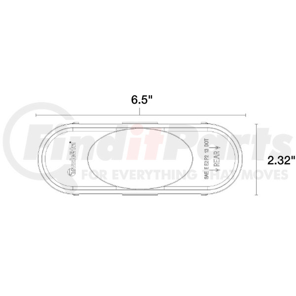 60421Y by TRUCK-LITE - 60 Series, LED, Yellow Oval, 6 Diode, Side Turn ...