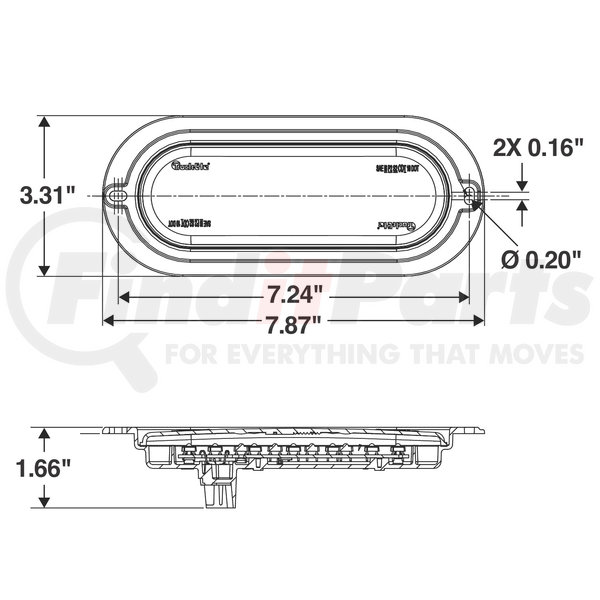 60356R by TRUCK-LITE - 60 Series Brake / Tail / Turn Signal Light - LED ...