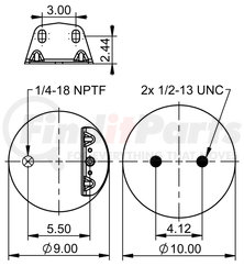 AS9296 by CONTITECH - AIR SPRING 64310/1R12-400/8416