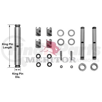 Meritor R200266 - Steering King Pin Kit - with Bronze Ream Bushing ...