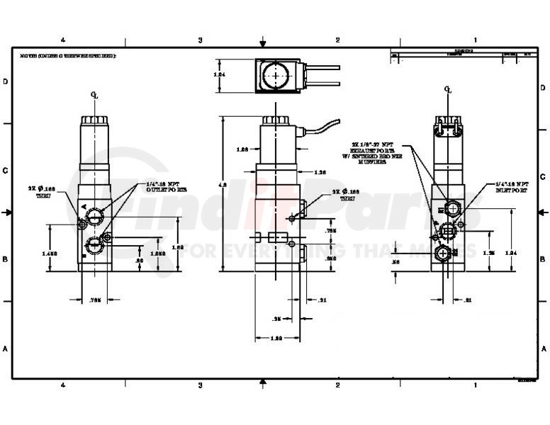 VE-2 by APSCO - 4-Way 2 Position 12V Solenoid Valve