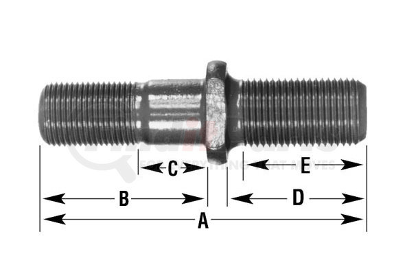 E5561R by EUCLID - Euclid Wheel End Hardware - Wheel Stud, Double End, RH