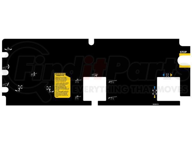 Genie 82281GT - GENIE ORIGINAL OEM, DECAL,PLATFORM CONTROL PANEL,Z80 ...