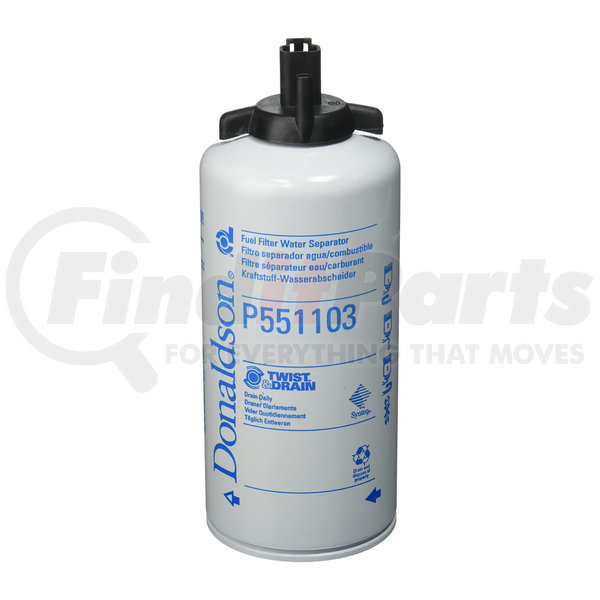 P551103 by DONALDSON - Twist&Drain™ Fuel Filter, Water Separator Spin-On