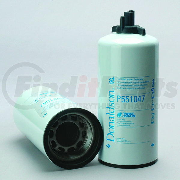 P551047 by DONALDSON - Twist&Drain™ Fuel Filter, Water Separator Spin-On