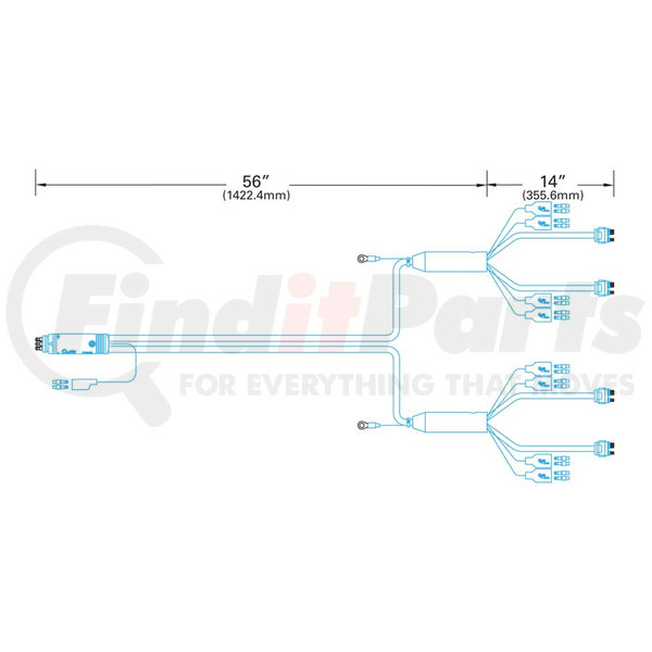 67570 by GROTE - UBS® Harness Rear Sill Option - Blue Drop, Female-Pin ...
